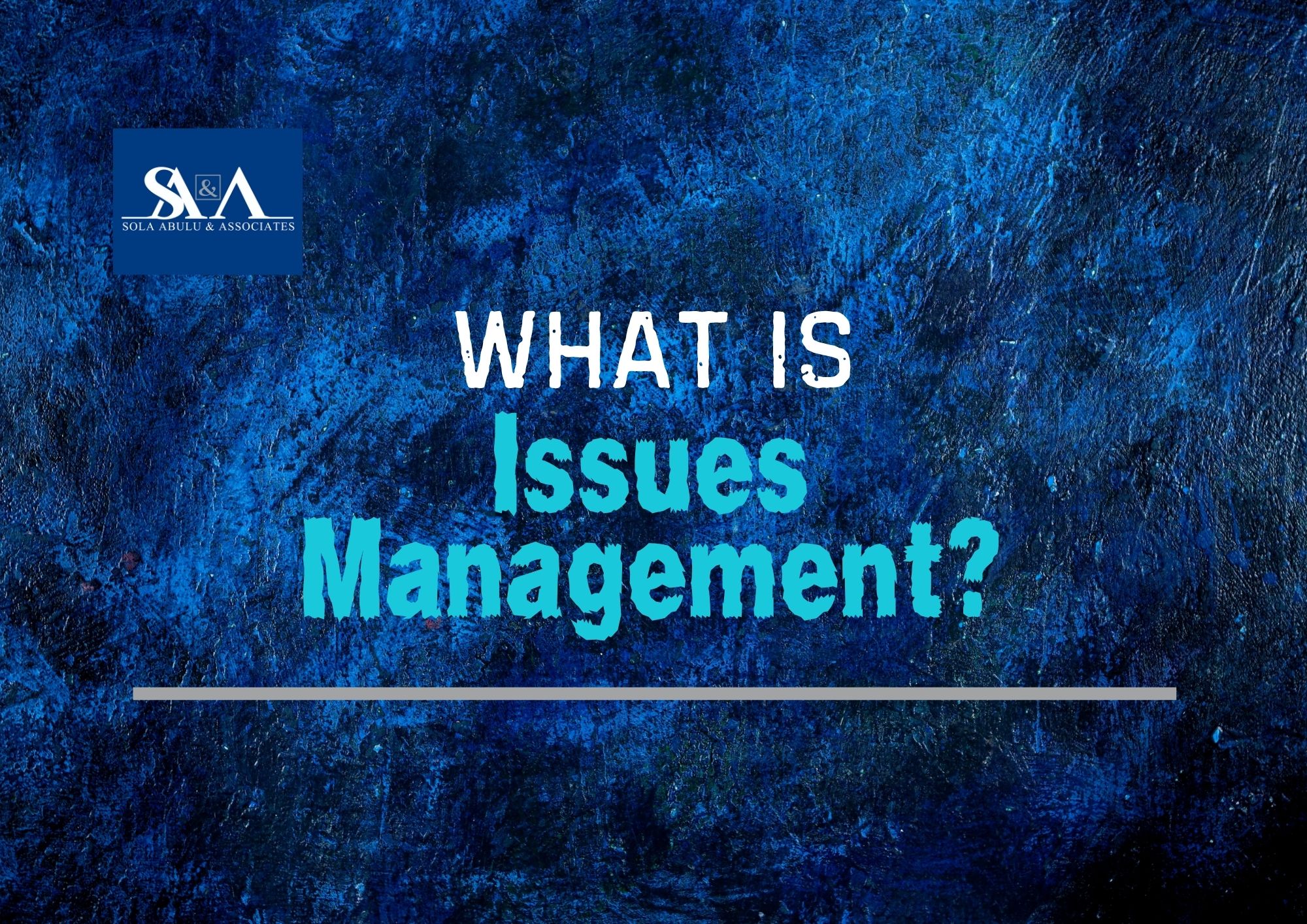 What is Issues Management? - Sola Abulu & Associates